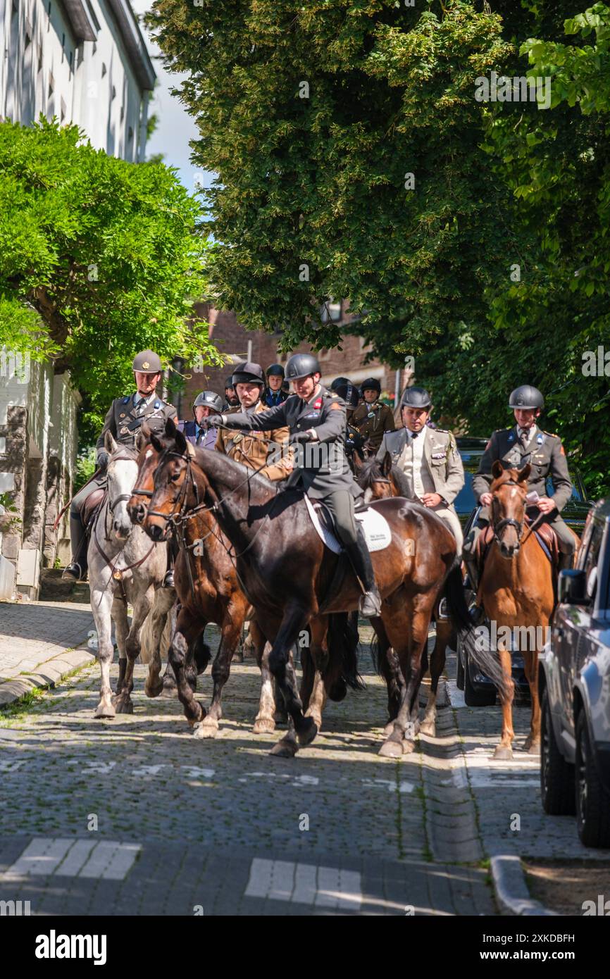 Ohain a village in the commune of Lasne - European soldier riding horse ...
