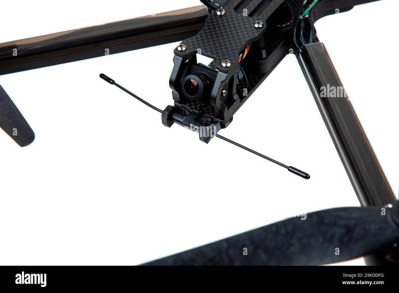 Modern Fpv Drone On A White Background Four Engine Aircraft On The Radio Control Drone For