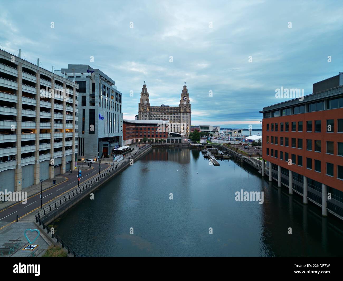 Aerial view of Princes Dock the 1st phase of Liverpool Waters ...