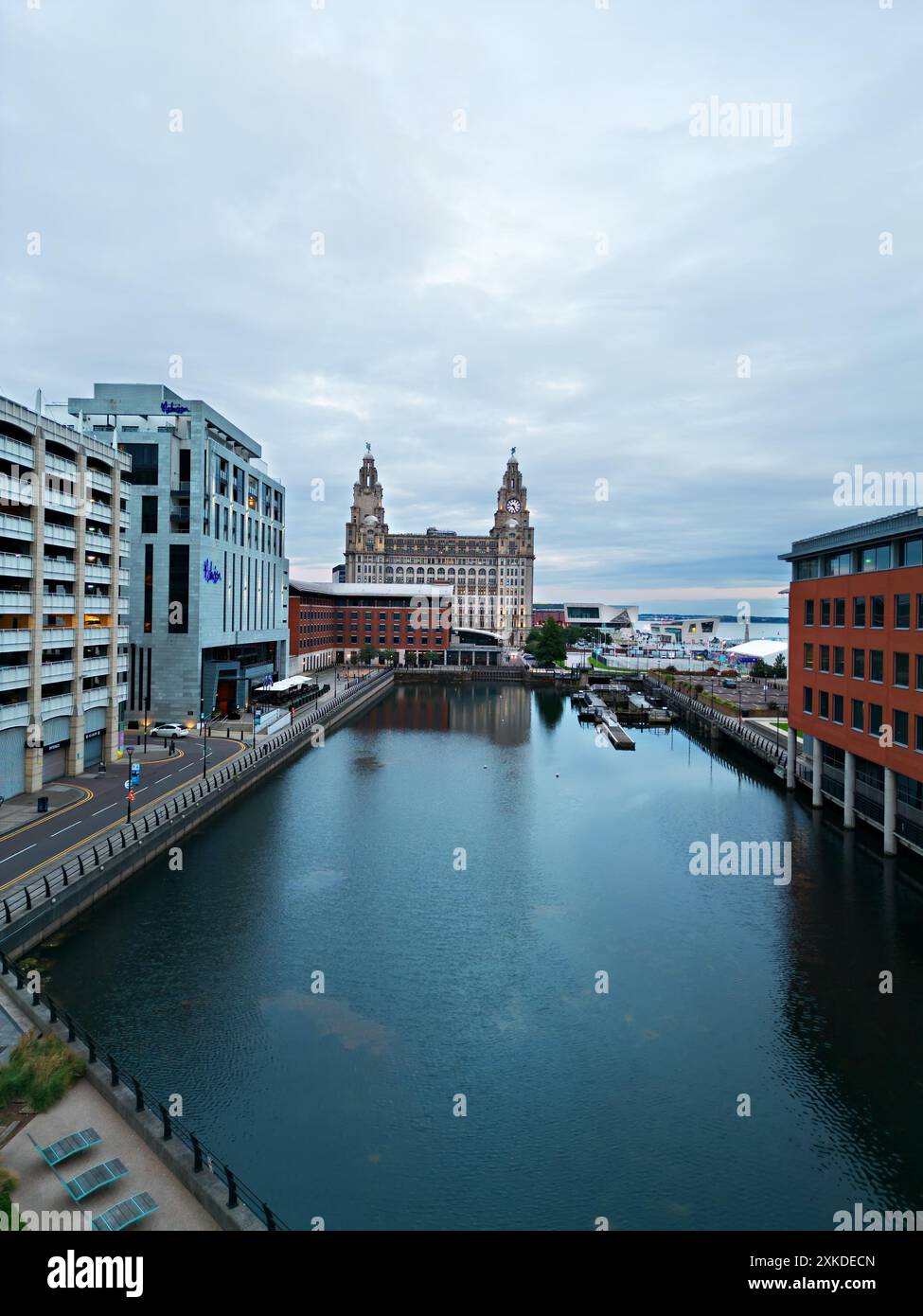 Aerial view of Princes Dock the 1st phase of Liverpool Waters ...