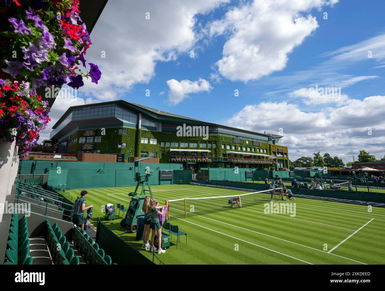 General view of Courts being prepared at The Championships 2024 ...