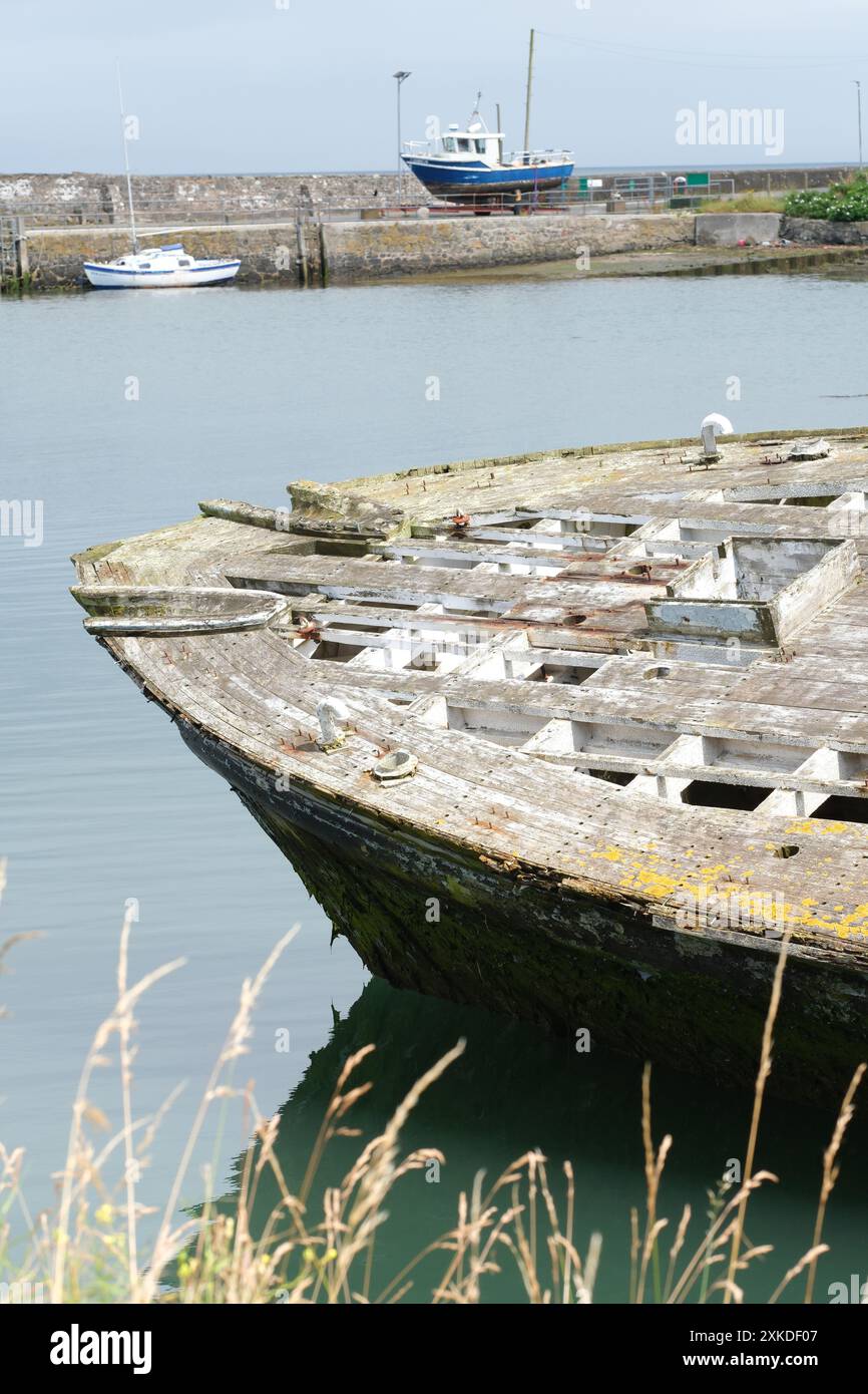 Drummore Galloway Wigtownshire Scotland the decaying old shipwreck of ...