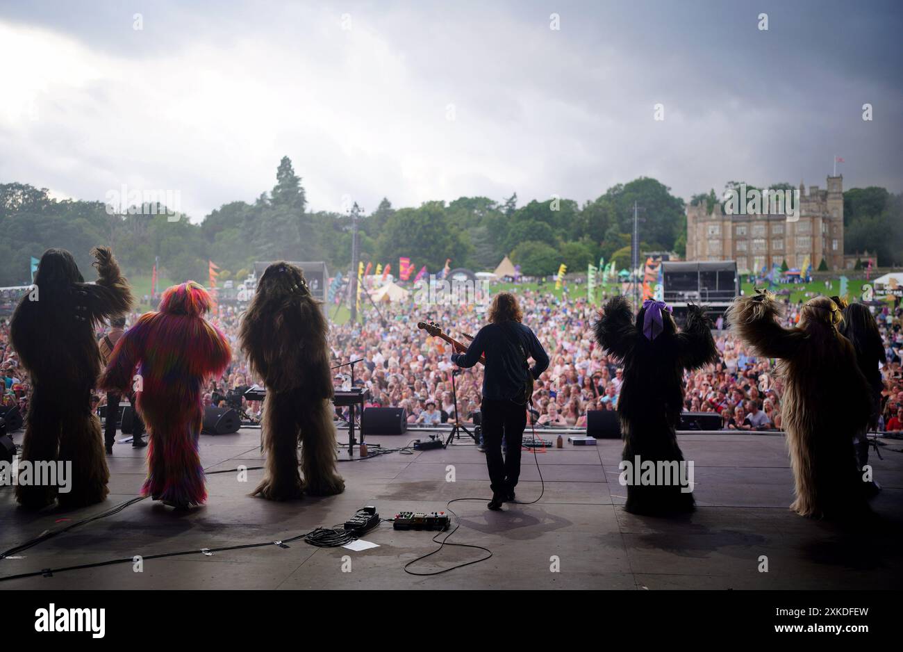 The Wookies performing on stage with Chesney Hawkes (centre) at the ...
