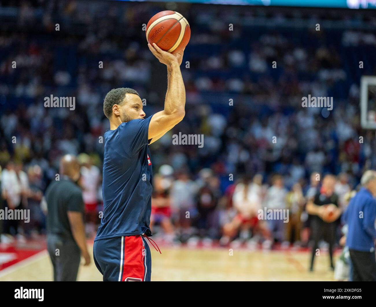 Stephen Curry (USA, #04), GBR, USA vs. Germany, Basketball, Testspiel ...