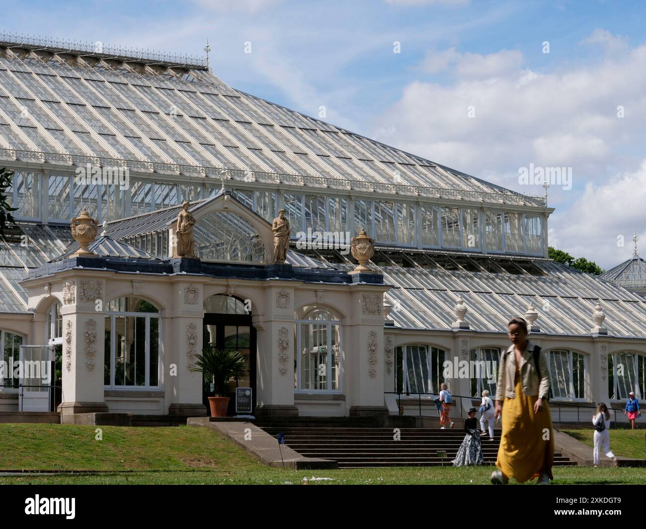 Tourists and visitors at The Temperate House, Kew Gardens, Kew ...
