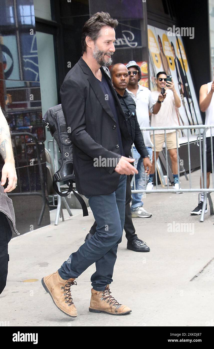 New York, NY, USA. 22nd July, 2024. Keanu Reeves seen at ABC Studios in ...