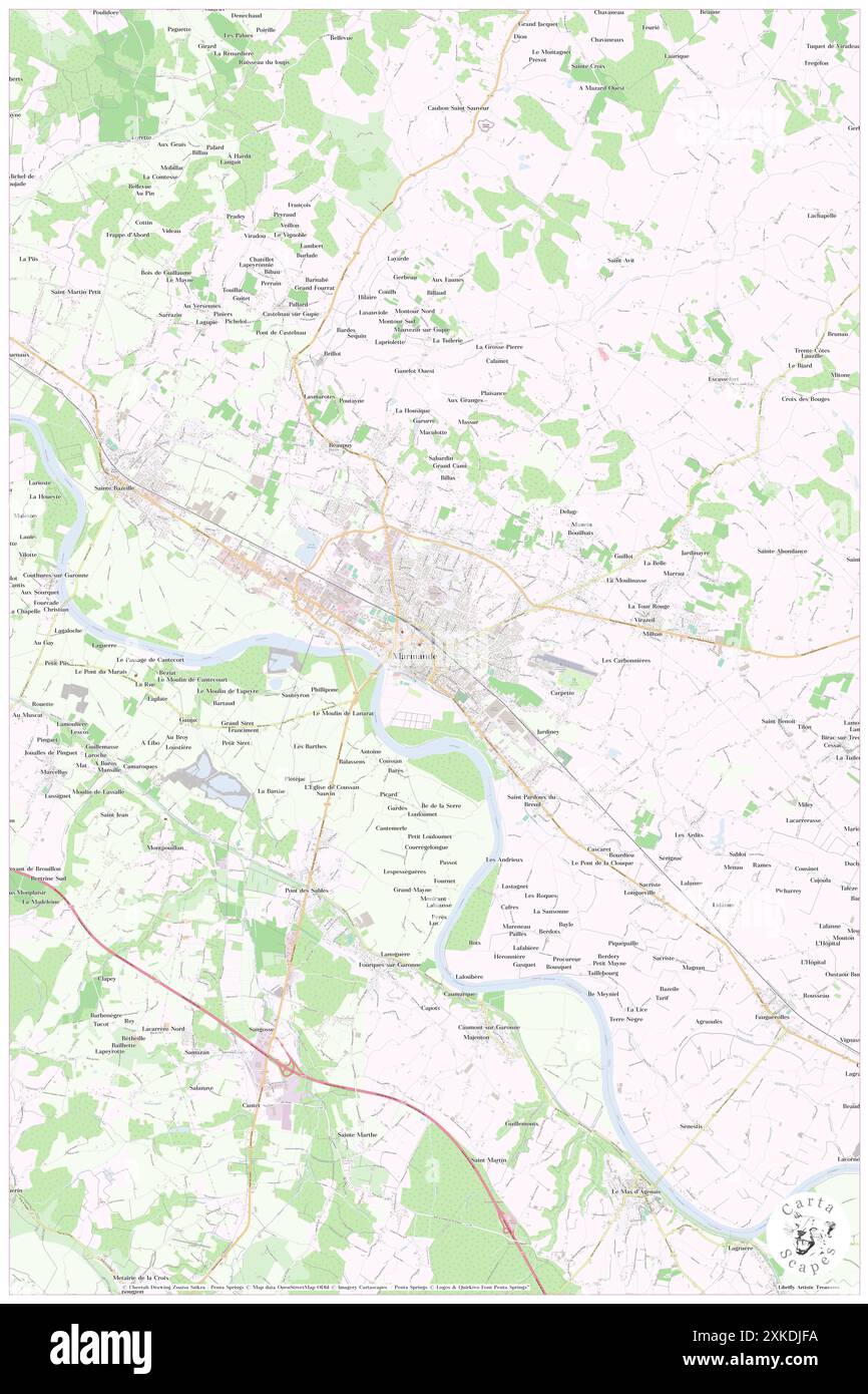 Marmande map Cut Out Stock Images & Pictures - Alamy