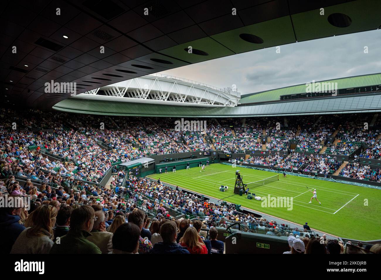 No.1 Court during the Gentlemen's Singles first round match between ...