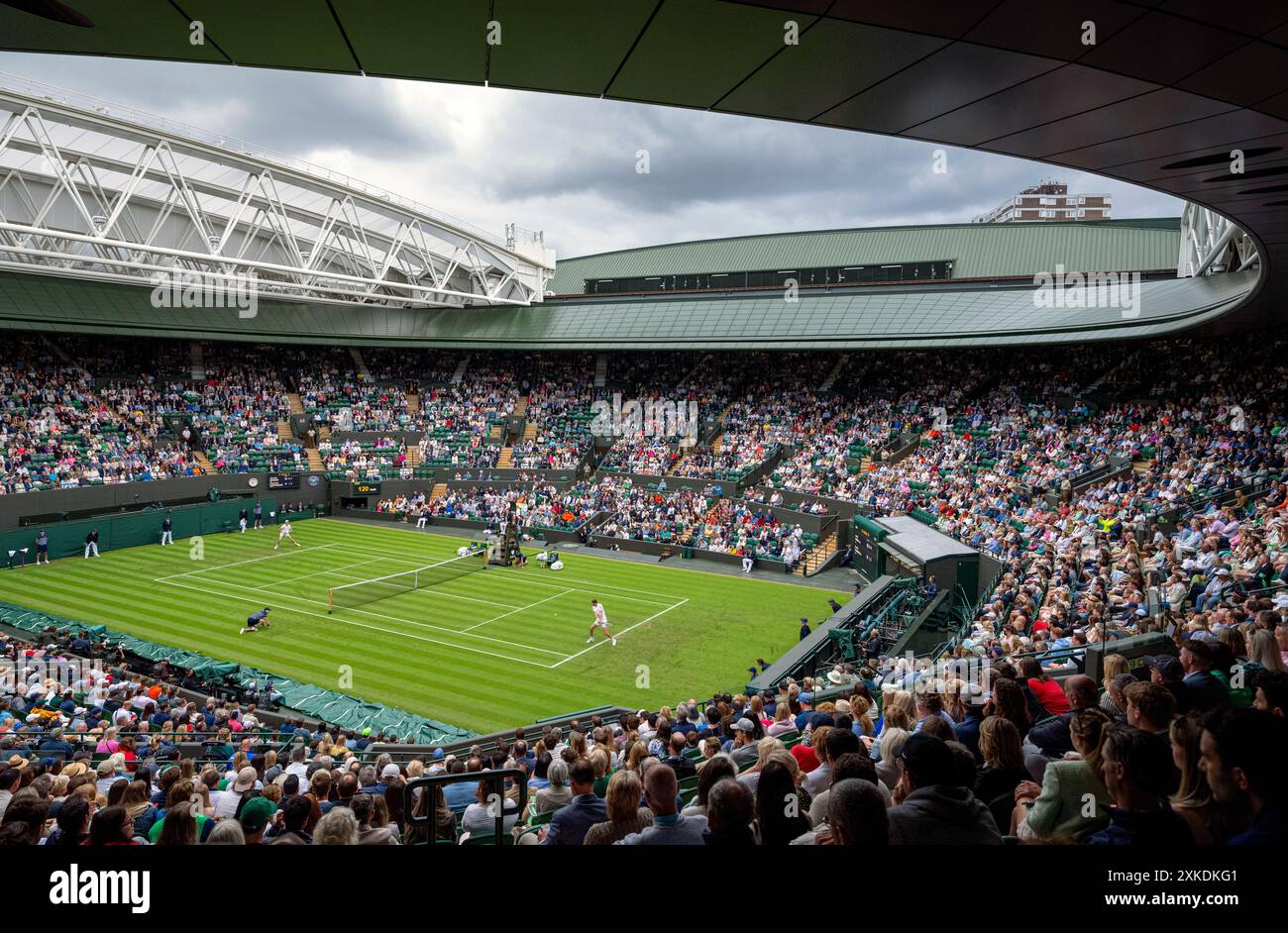 No.1 Court during the Gentlemen's Singles first round match between ...