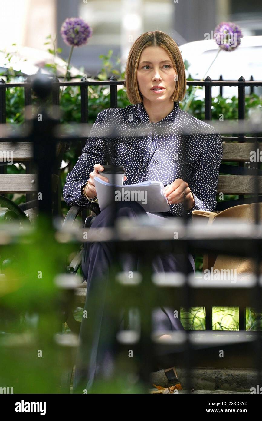 Ny. 22nd July, 2024. Jessica Biel on location for THE BETTER SISTER Filming in NYC, New York, NY ...