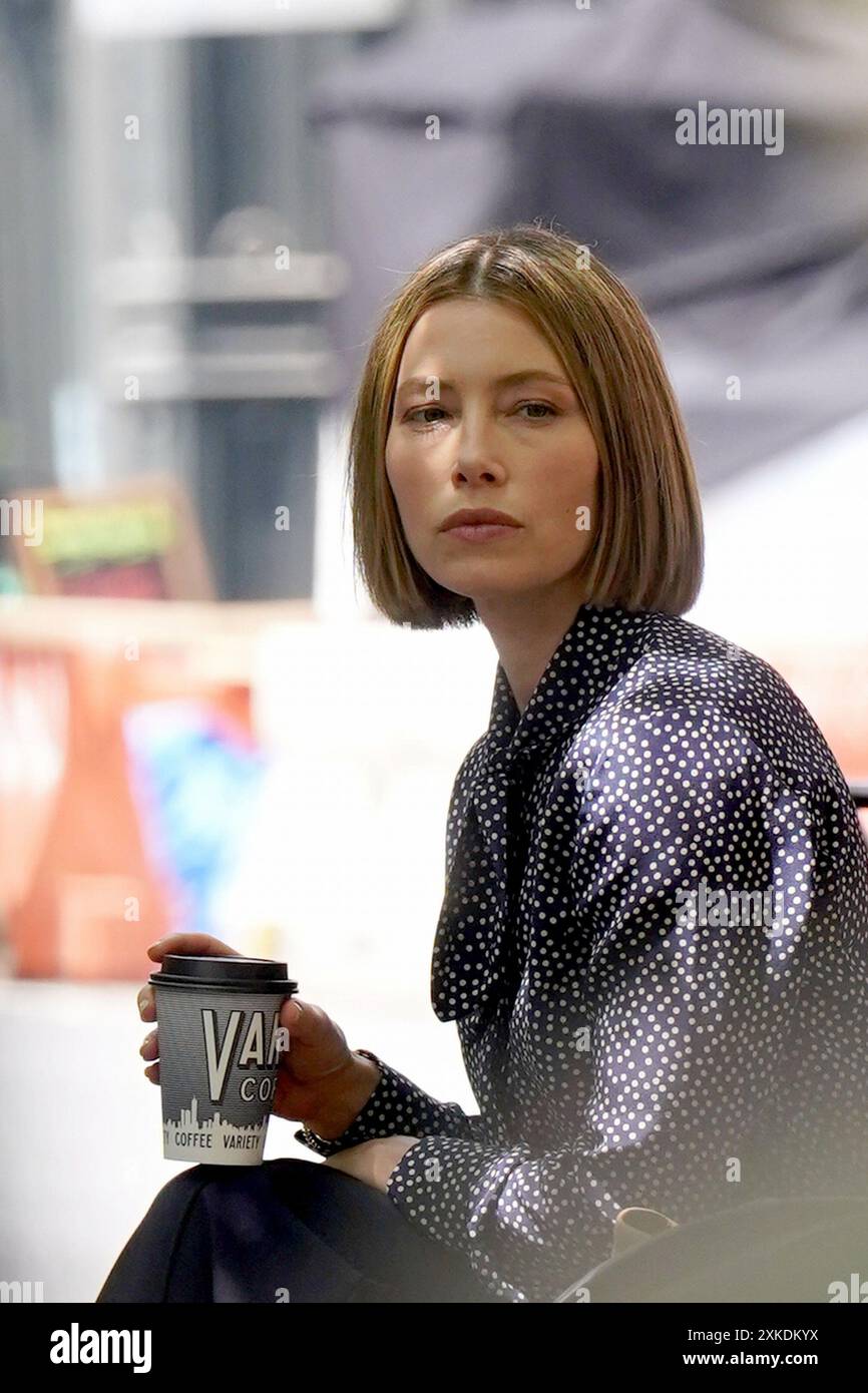 Ny. 22nd July, 2024. Jessica Biel on location for THE BETTER SISTER Filming in NYC, New York, NY ...