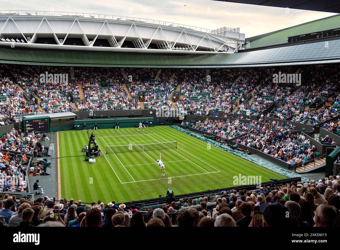 No.1 Court during the Gentlemen's Singles first round match between ...