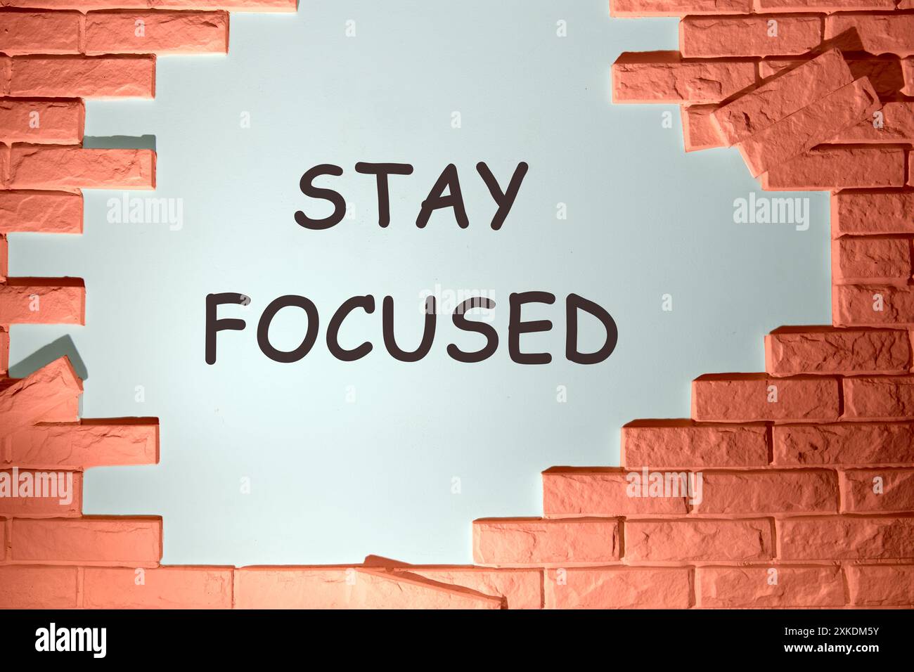 Business, support, motivation, psychological stay focused concept. Stay ...