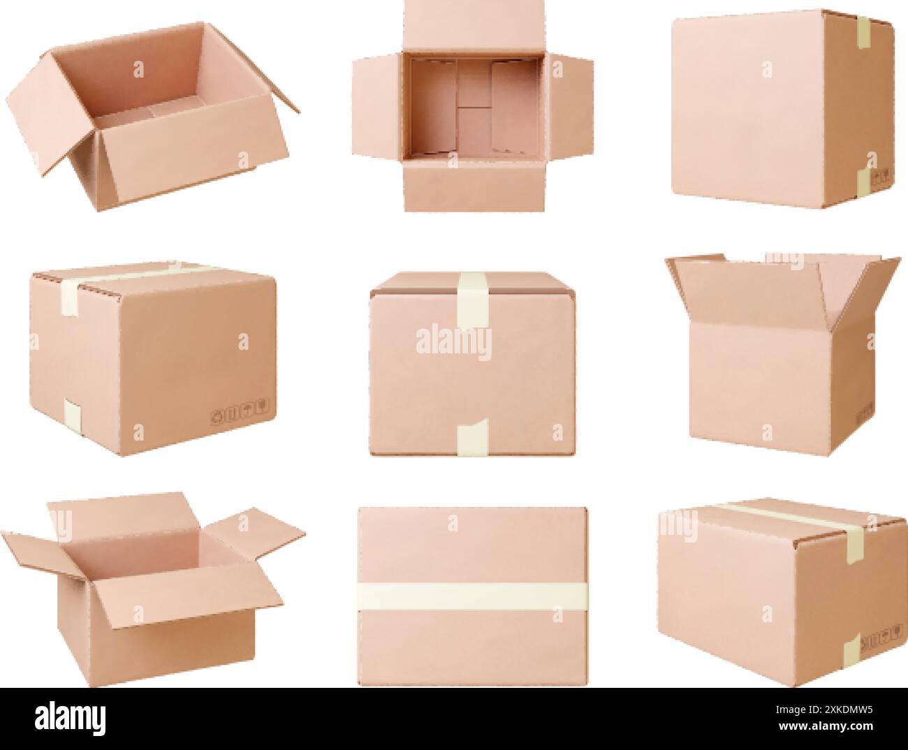 Side view corrugated cardboard Stock Vector Images - Alamy