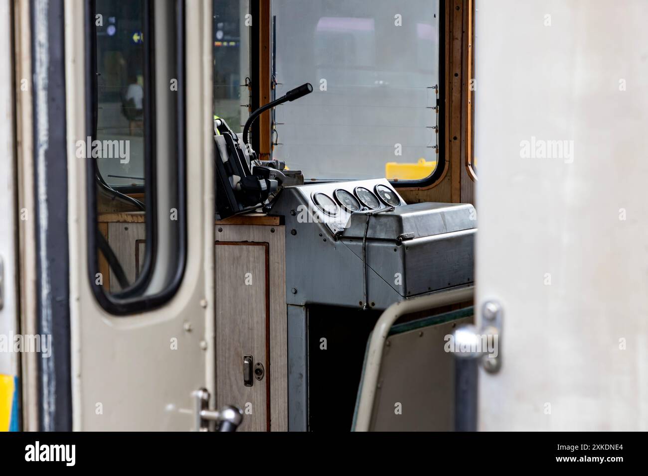 Cab of Dm7 diesel multiple unit, operated by the Porvoo Museum Railway ...
