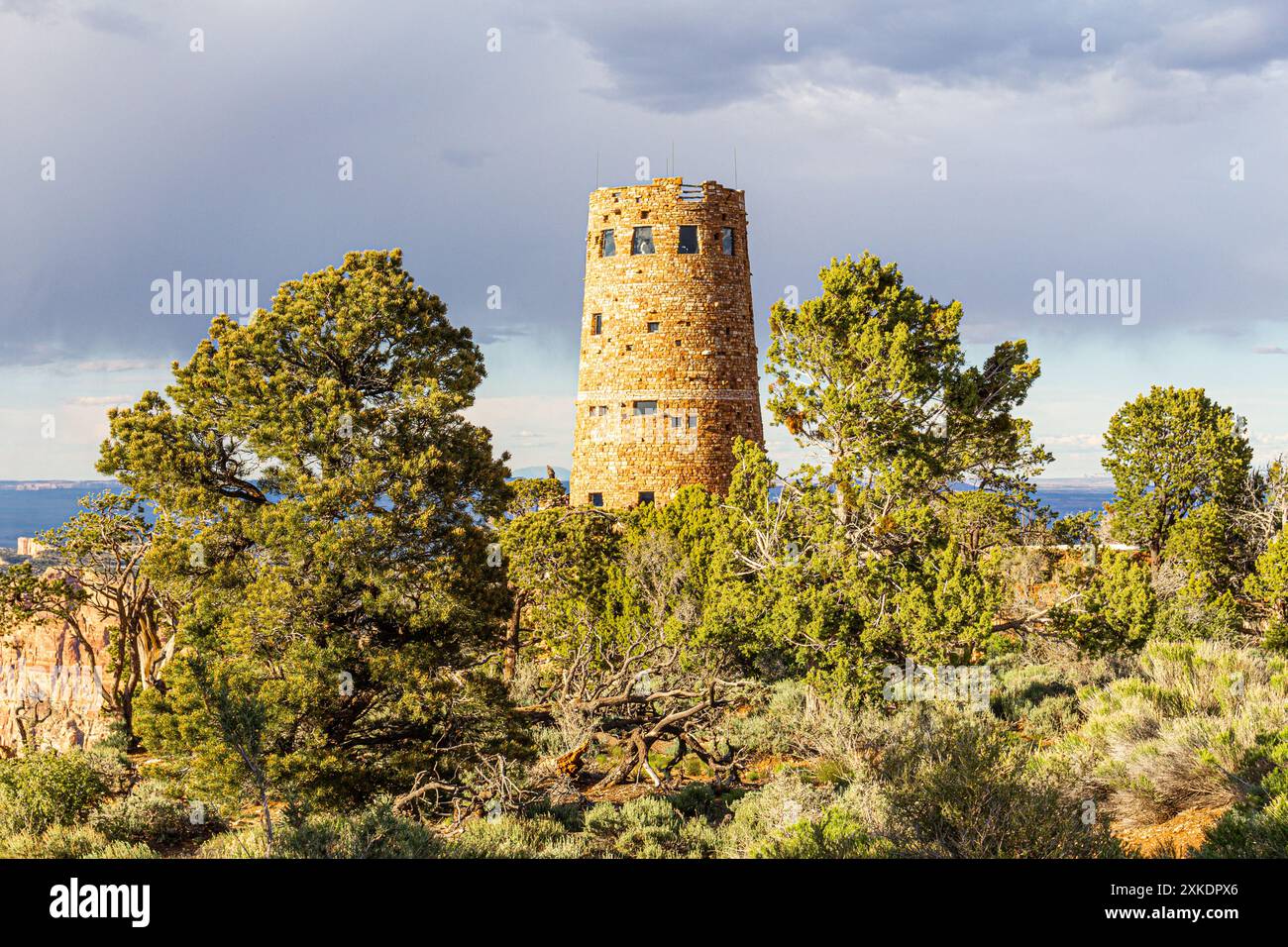 Desert View Tower in the Grand Canyon National Park, Arizona state, USA ...