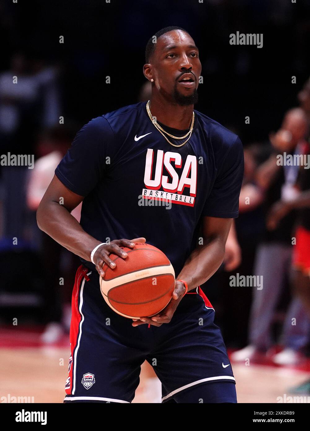 USA's Bam Adebayo during the 2024 USA Basketball Showcase at the O2 ...