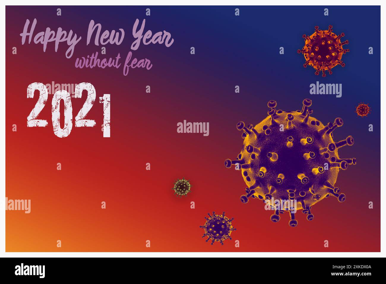 Happy New Year without fear wording New Year concept Stock Photo - Alamy