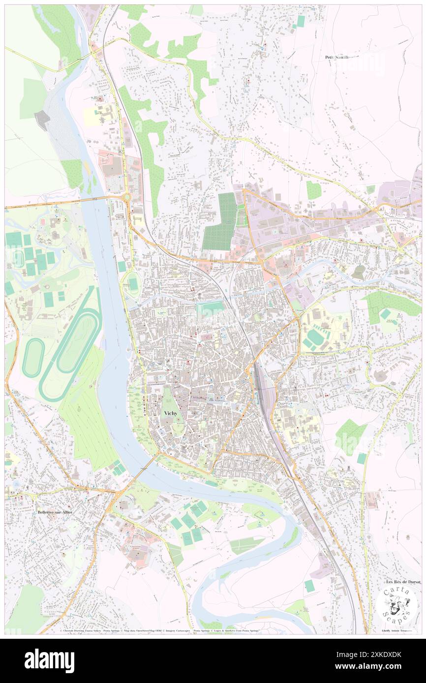 Vichy map Cut Out Stock Images & Pictures - Alamy