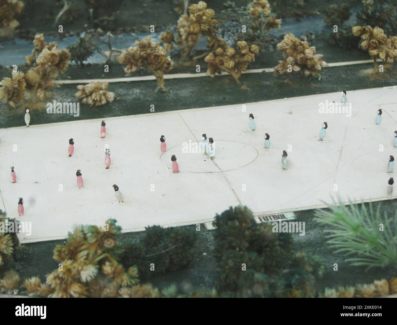 A miniature replica of the soccer field in Jipiro Park of Loja, Ecuador ...