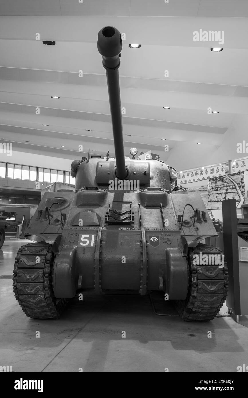 Bovington.Dorset.United Kingdom.February 25th 2024.A Sherman Firefly ...