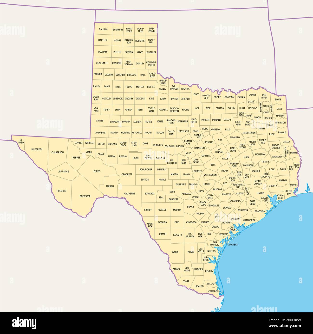 Us state texas map hi-res stock photography and images - Alamy