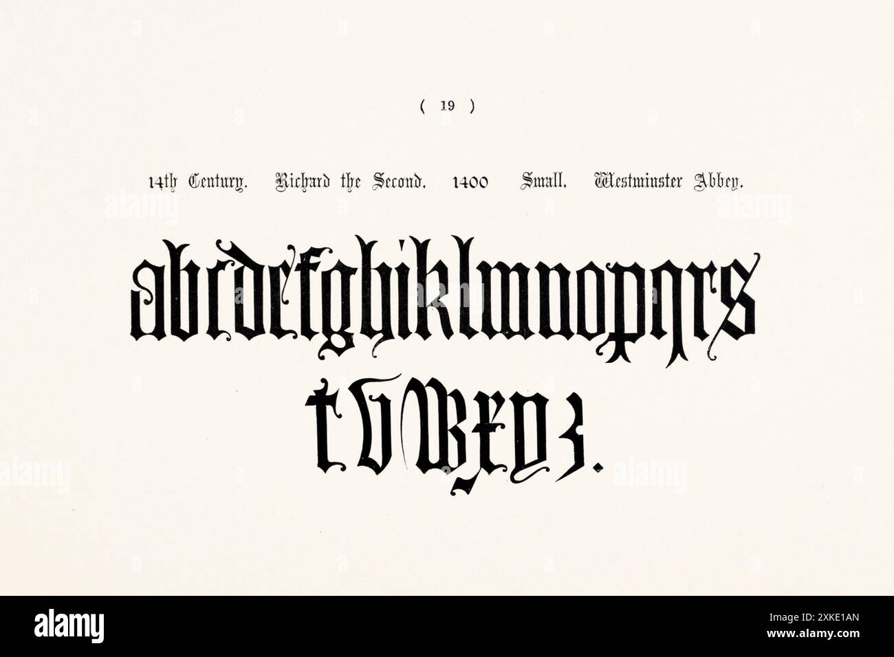 Antique decorative alphabet illustration. Plate from a 19th-century ...