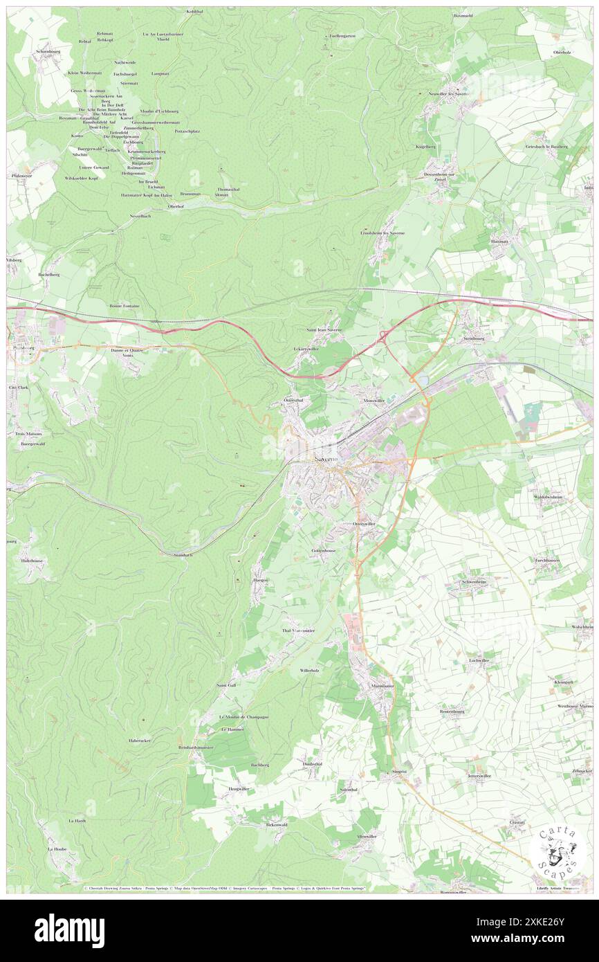 Saverne map Cut Out Stock Images & Pictures - Alamy