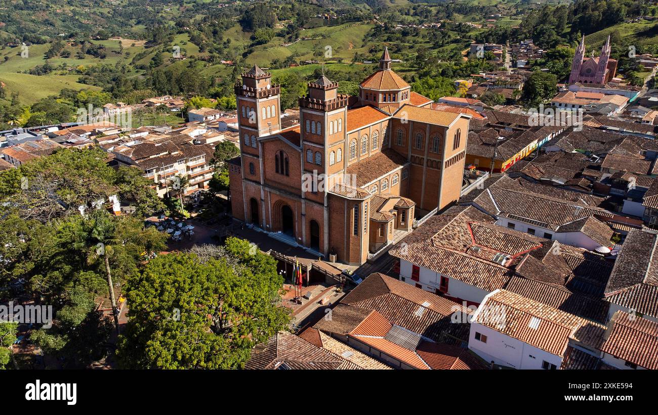 Jerico, Antioquia - Colombia - July 21, 2024. Cathedral of Catholic ...