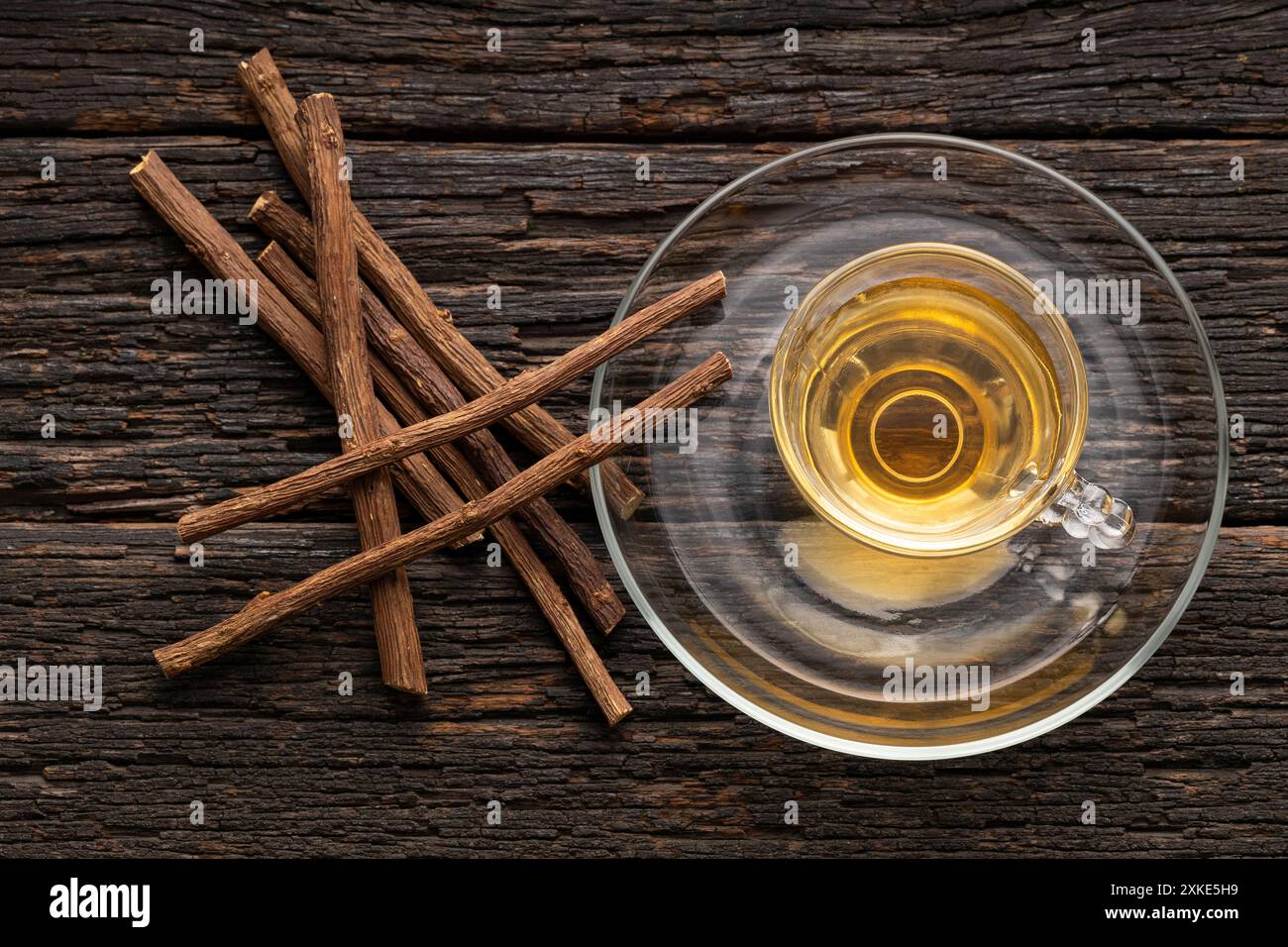 Glycyrrhiza glabra - Licorice medicinal hot drink Stock Photo - Alamy