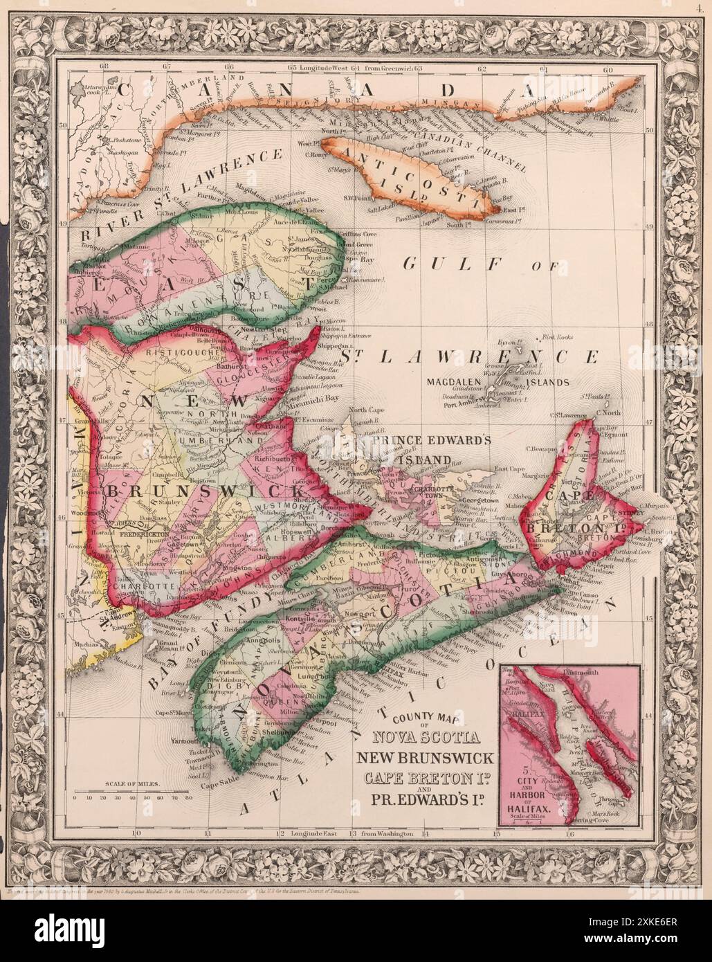Prince edward island historical map hi-res stock photography and images ...