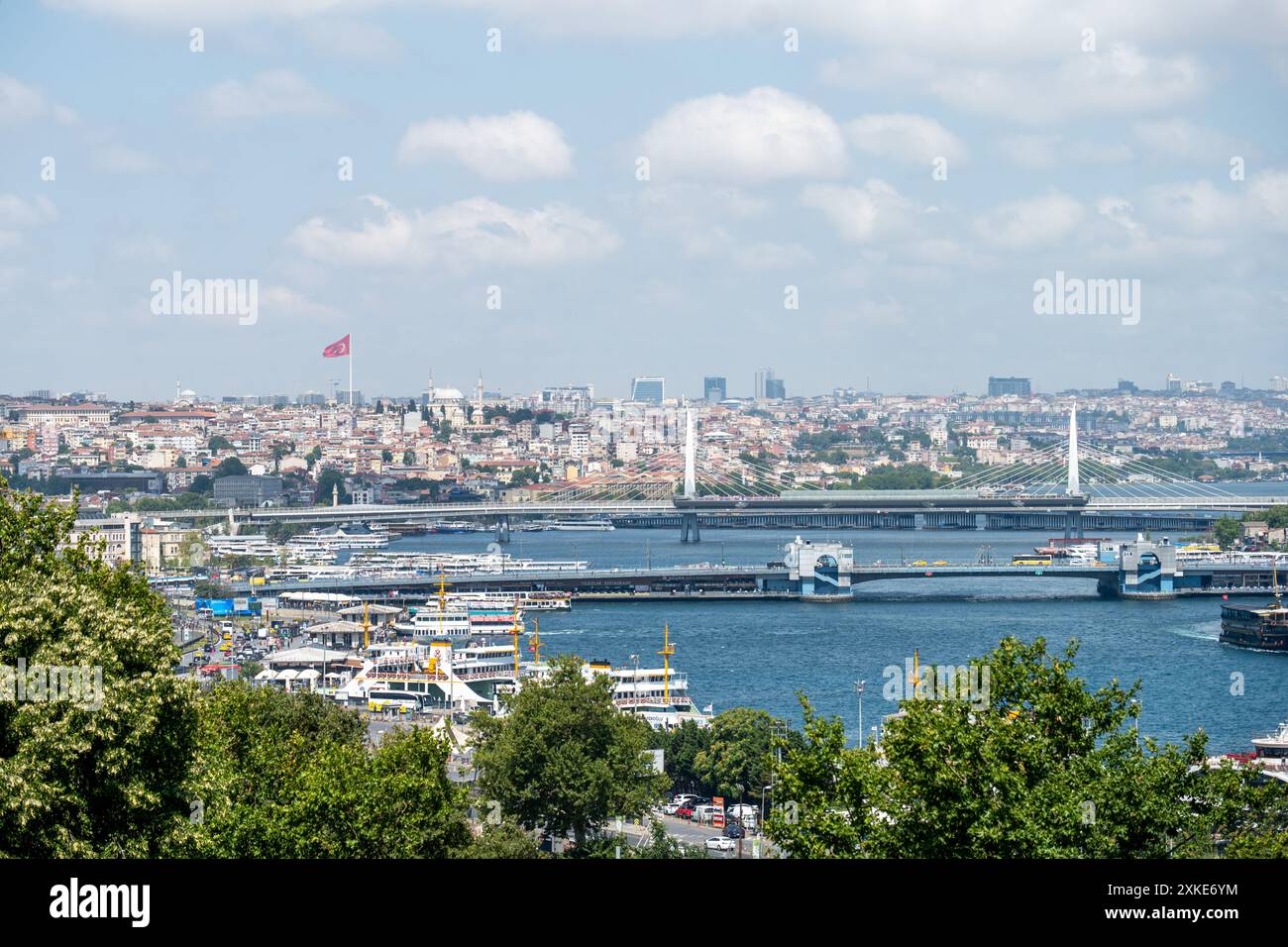The Istanbul Skyline and the Bosphorus River Stock Photo - Alamy