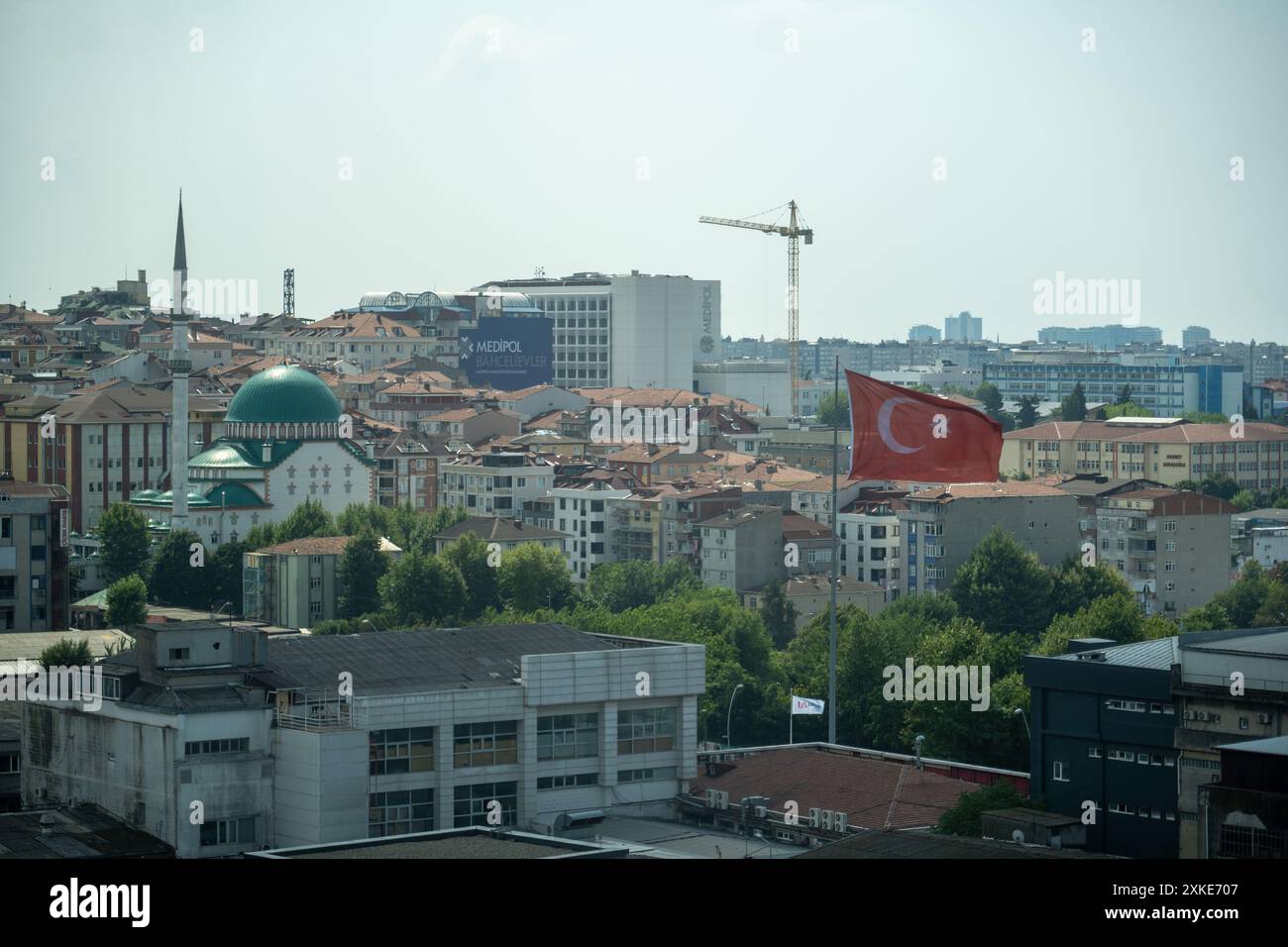 Turkish flag waving in bosphorus hi-res stock photography and images ...