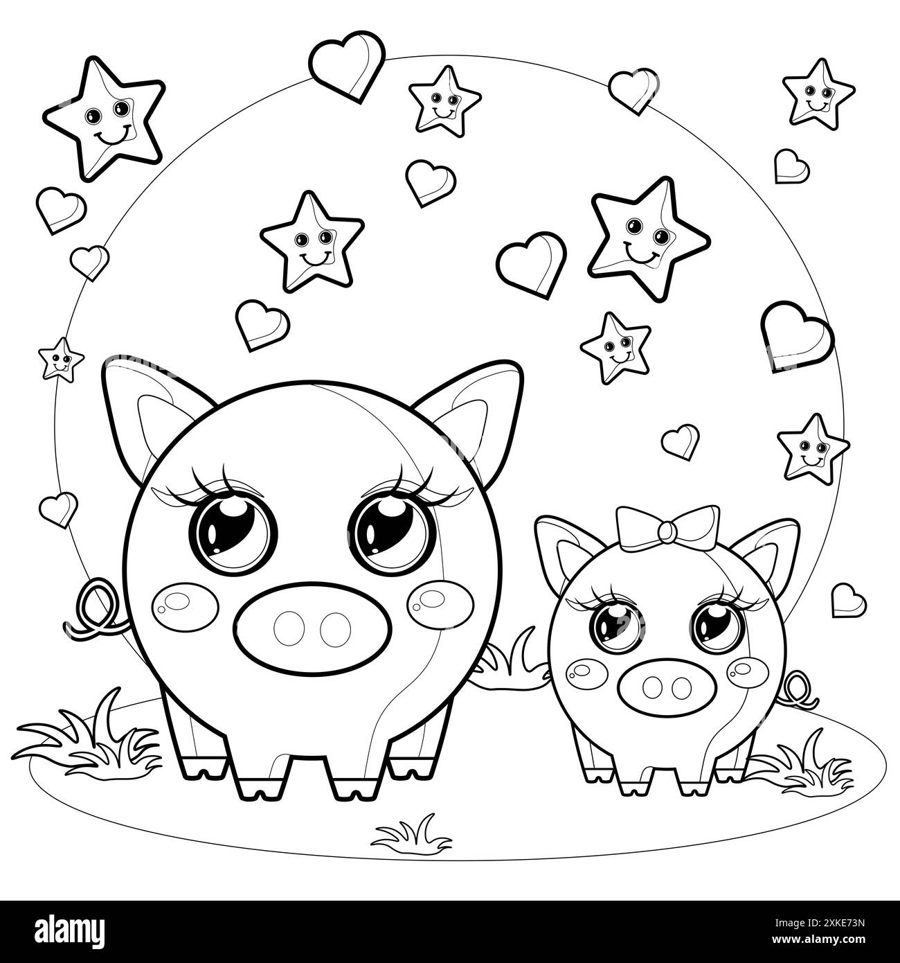 Porco Pigs Cartoon Colorir Cochon Muro Animaux Everfreecoloring