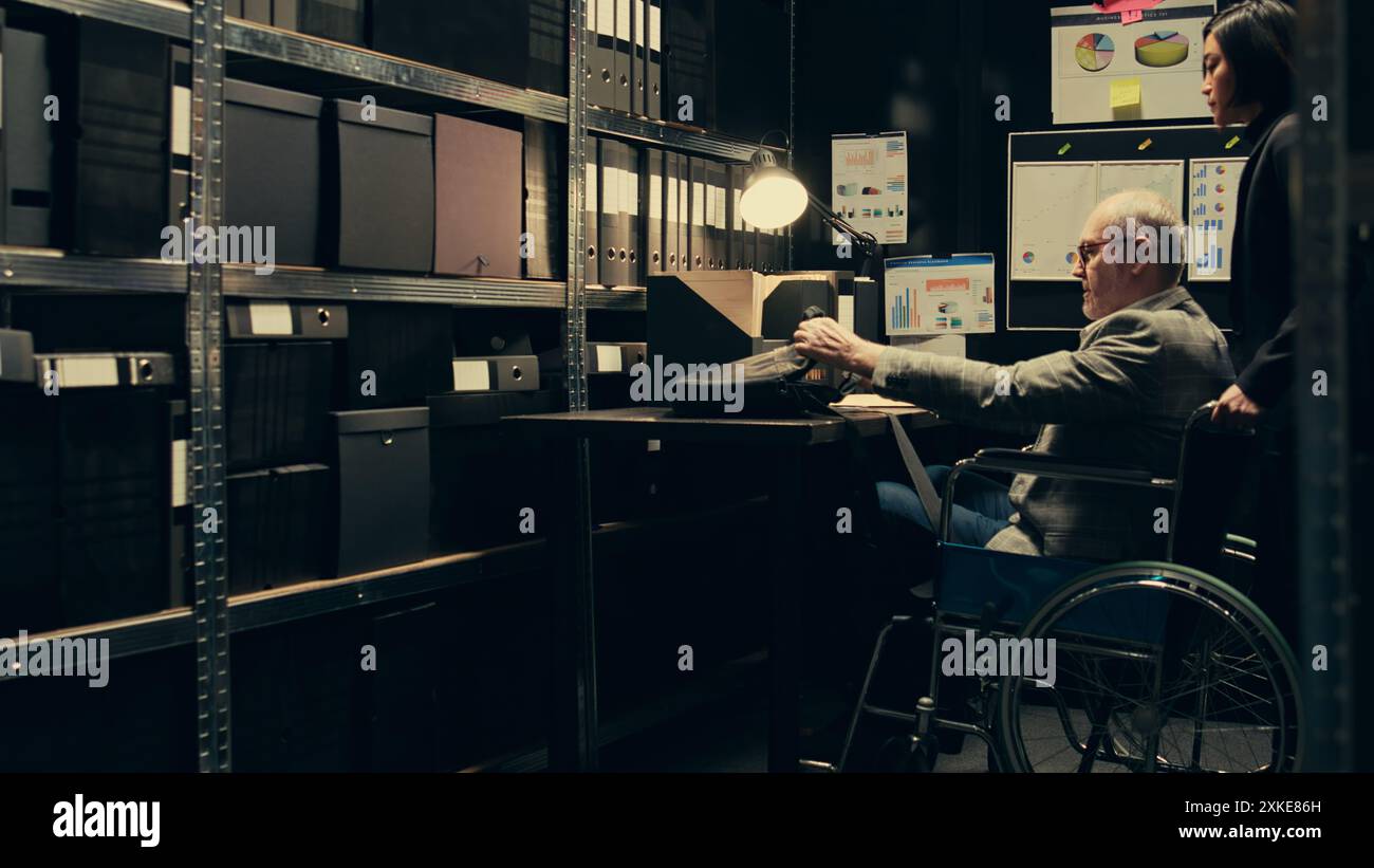 Detective with impairment develops case timelines and profiles using archival records and ...