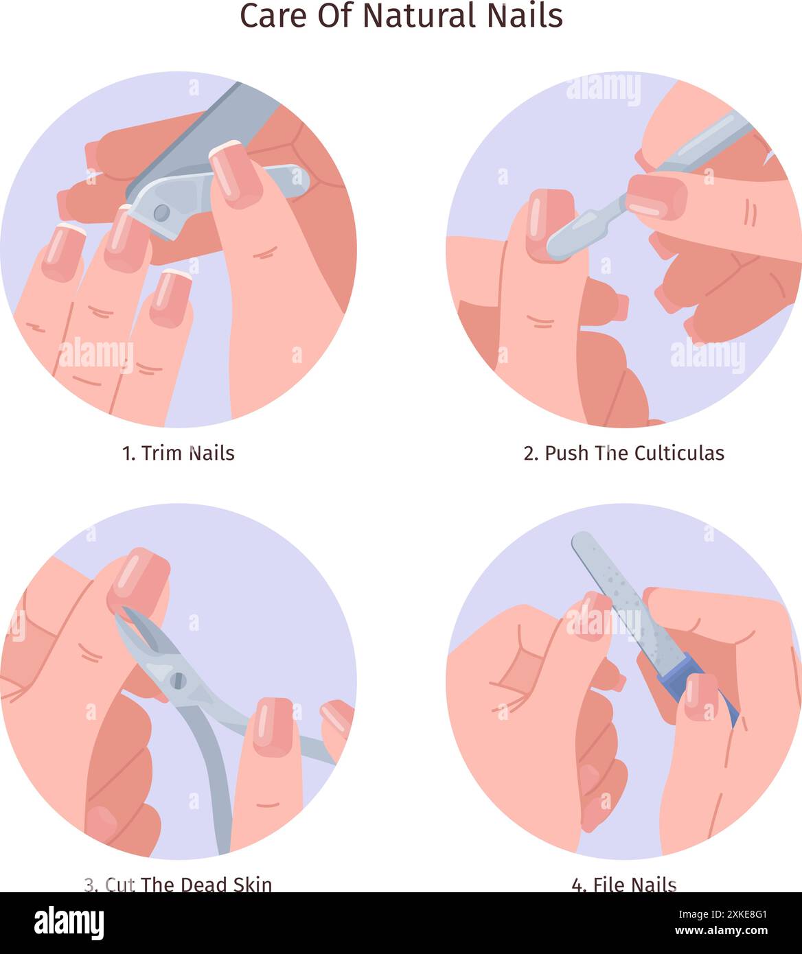 Trimming finger nails Stock Vector Images - Alamy