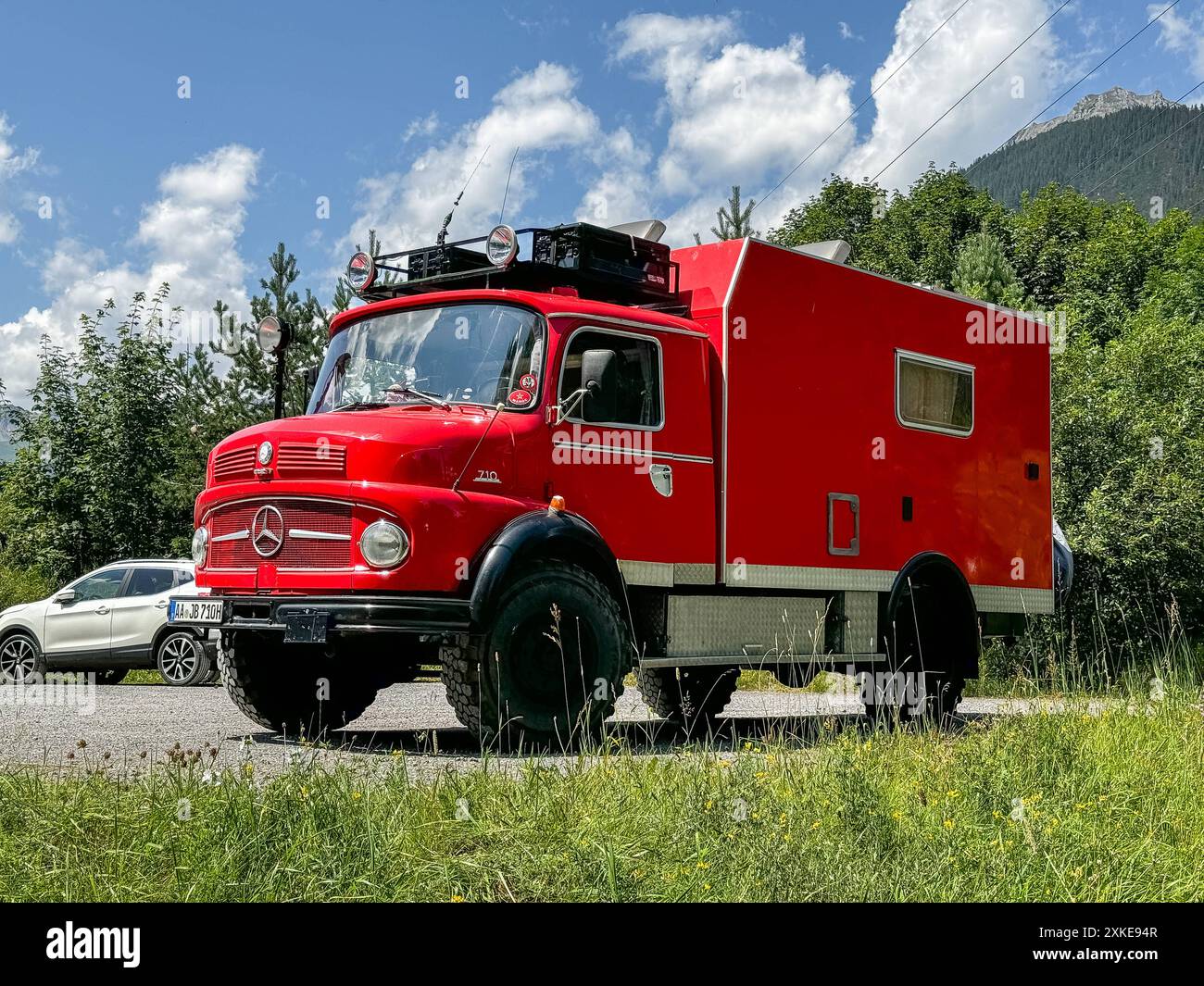 Mercedes-Benz, Oldtimer, Feuerwehrfahrzeug, rot, Zetros 710, Offroad ...
