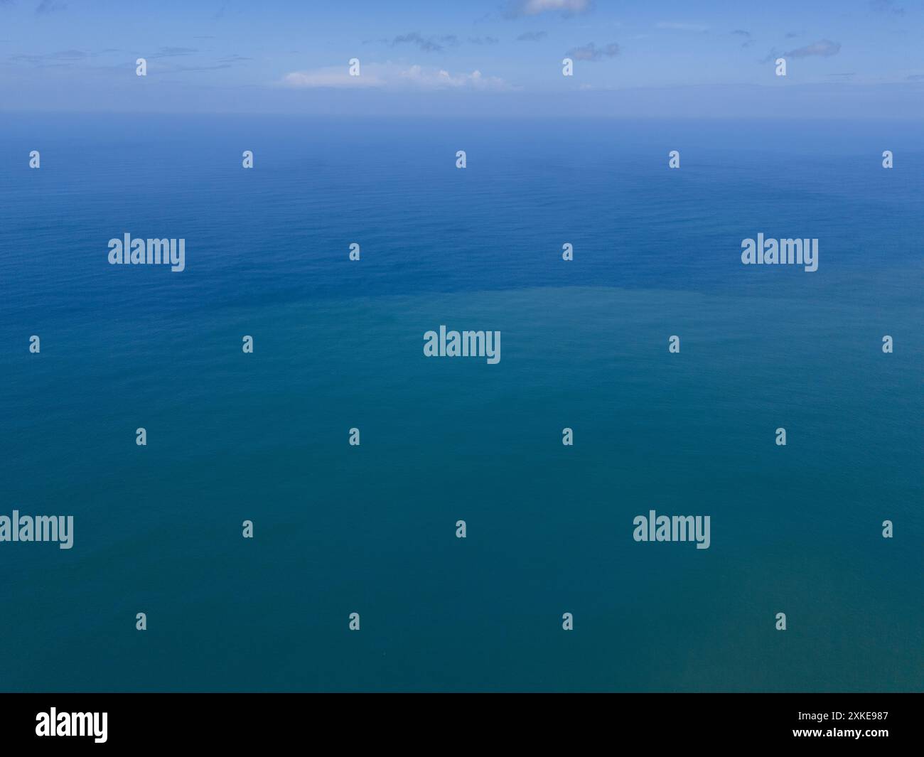 Tropical sea with horizon blue sky background aerial view Stock Photo ...