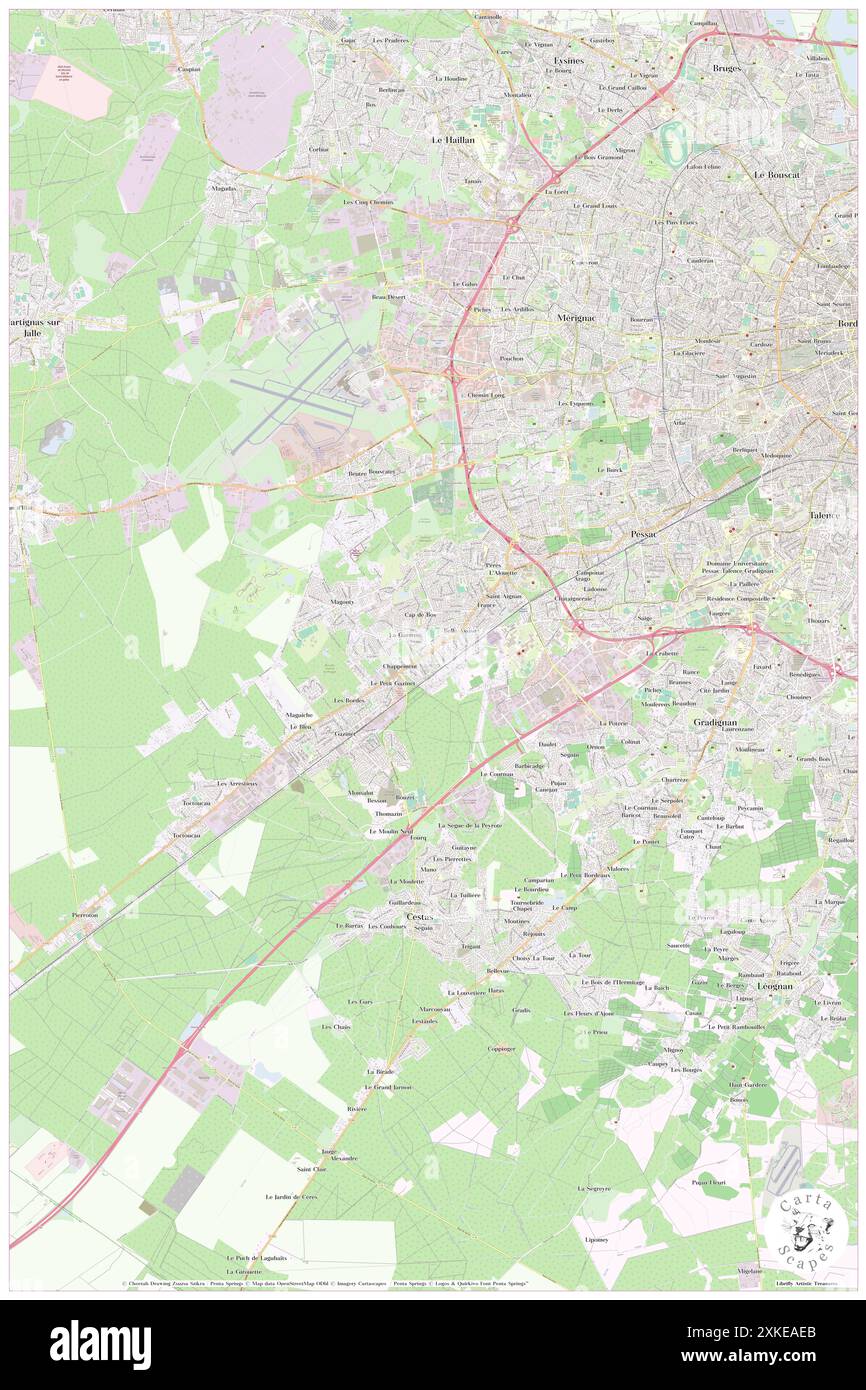 Pessac map Cut Out Stock Images & Pictures - Alamy