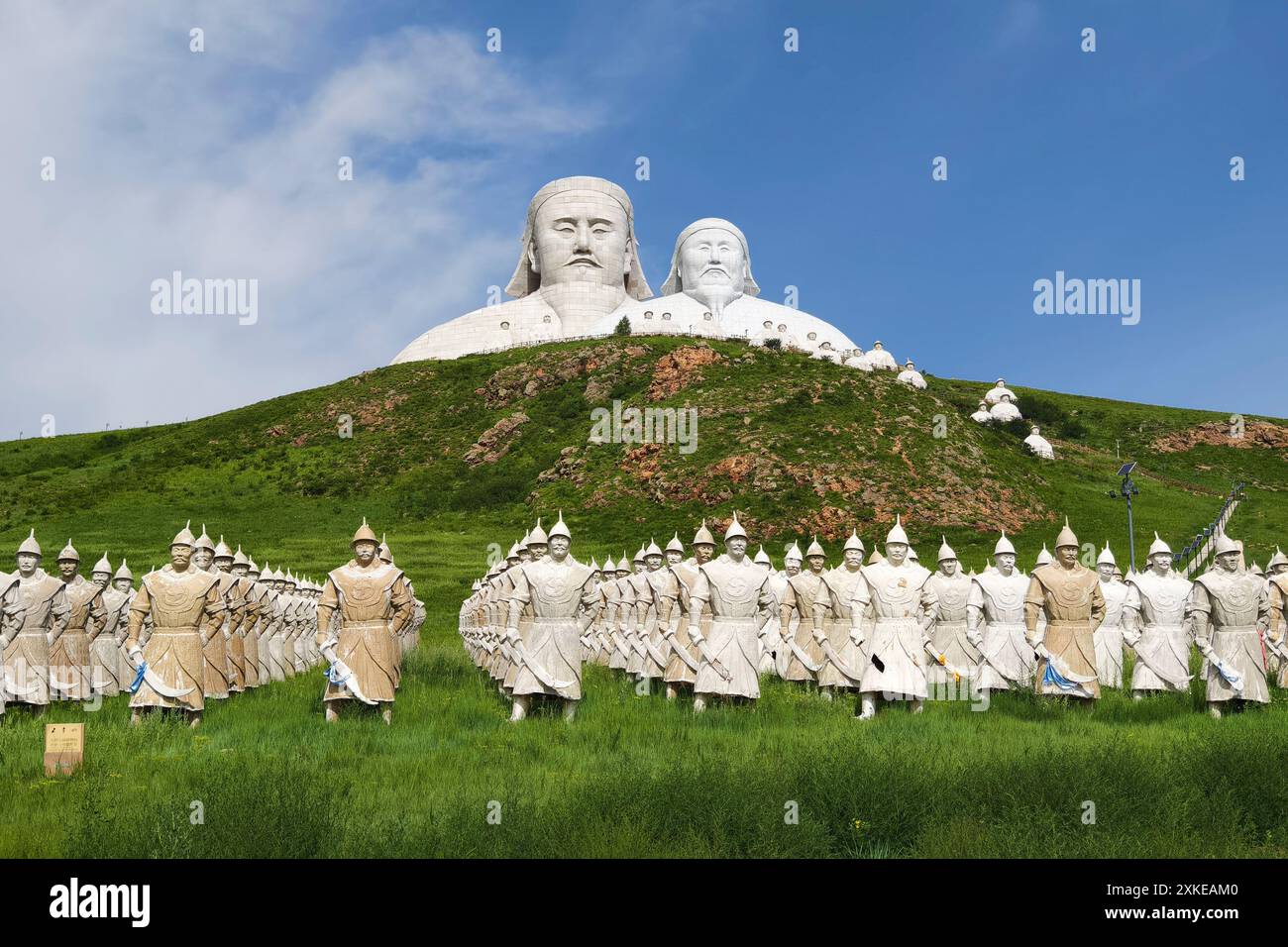 HOLINGOL, CHINA - JULY 21, 2024 - Spectacular giant statues of Genghis ...