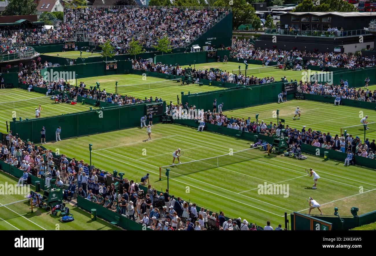 A general view overlooking the Southern outside courts at The ...