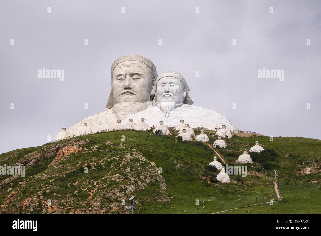 HOLINGOL, CHINA - JULY 21, 2024 - Spectacular giant statues of Genghis ...