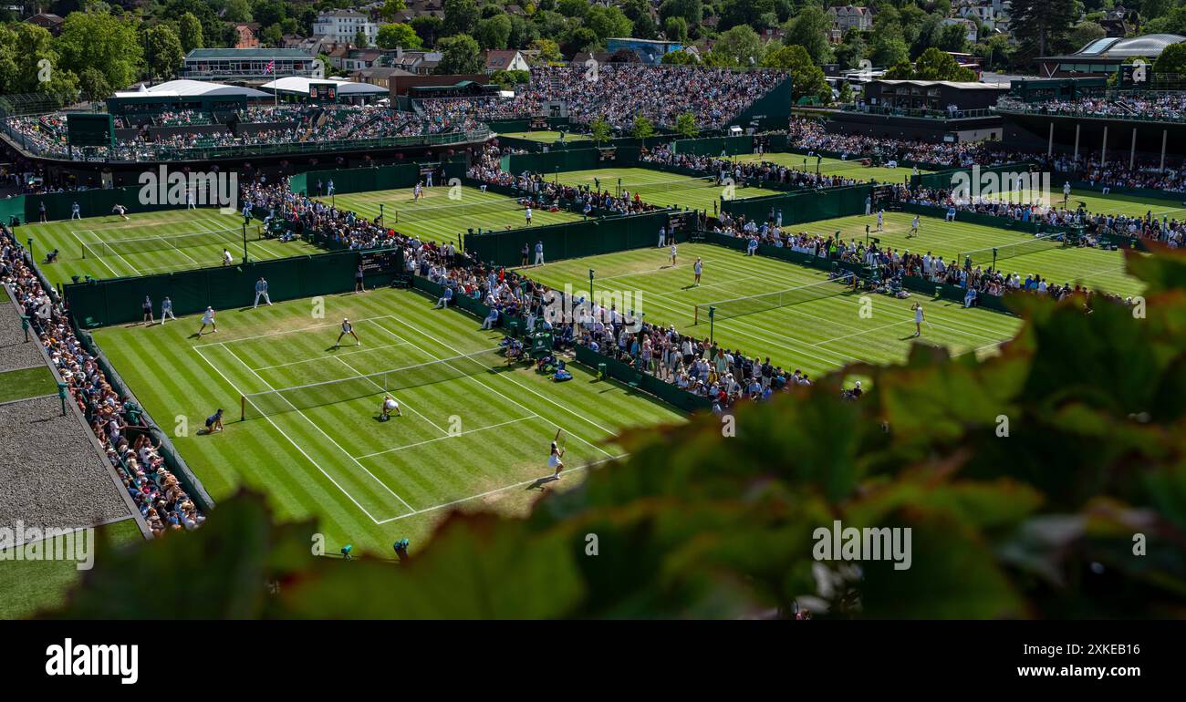 A general view overlooking the Southern outside courts at The ...