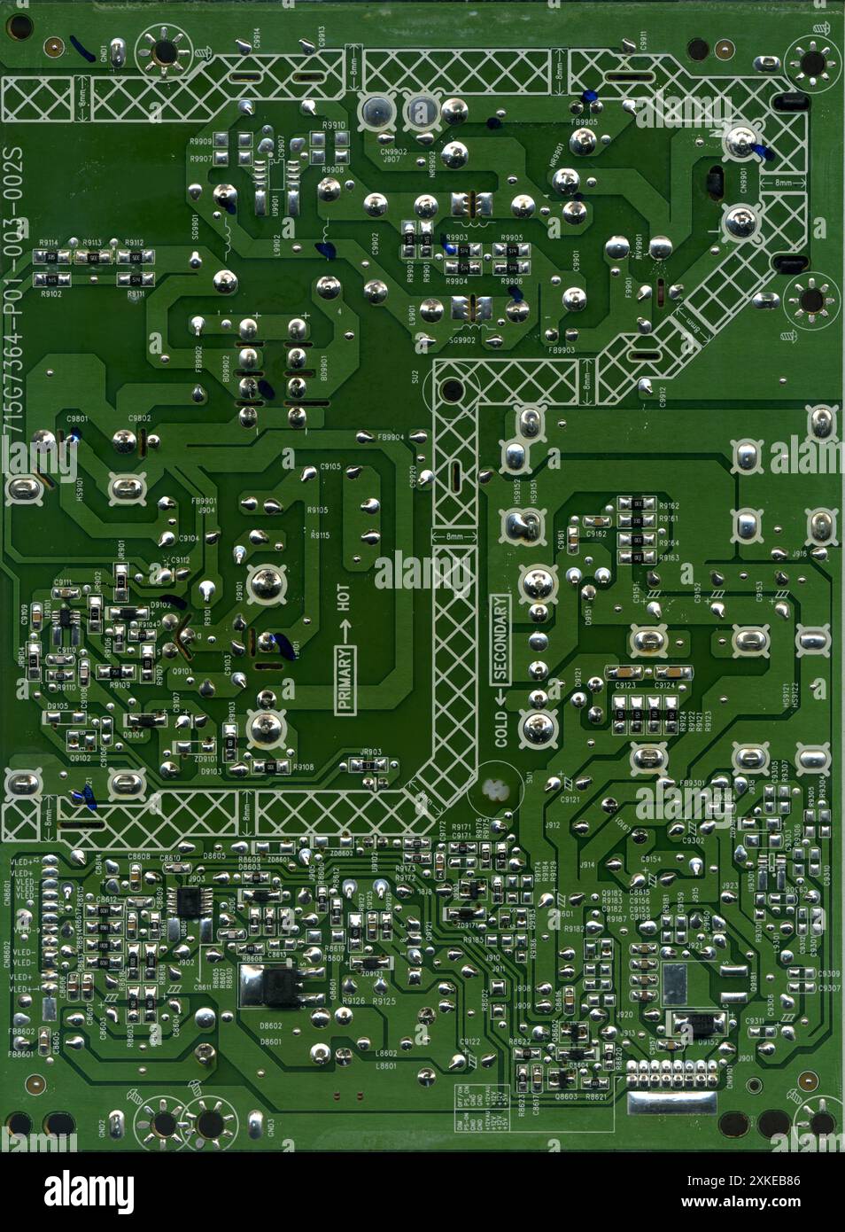 Circuit board with electrons. Motherboard. Electronic circuit board close up. Electronic ...
