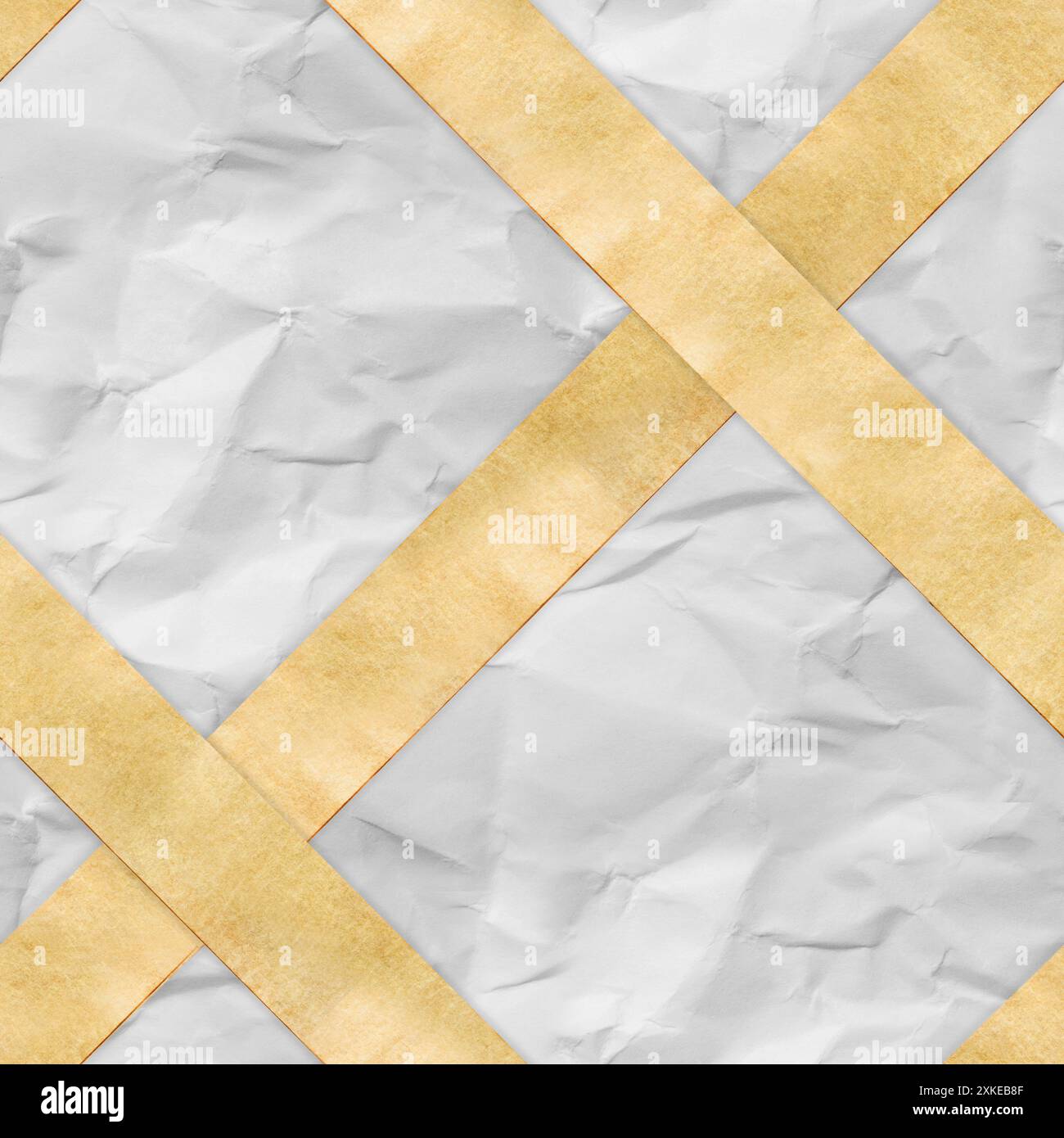 Seamless 4k photo texture of crumpled white paper with duct tape mesh ...