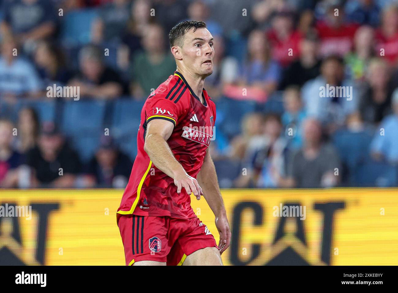 July 20, 2024: St. Louis City SC defender Kyle Hiebert (22) during a ...