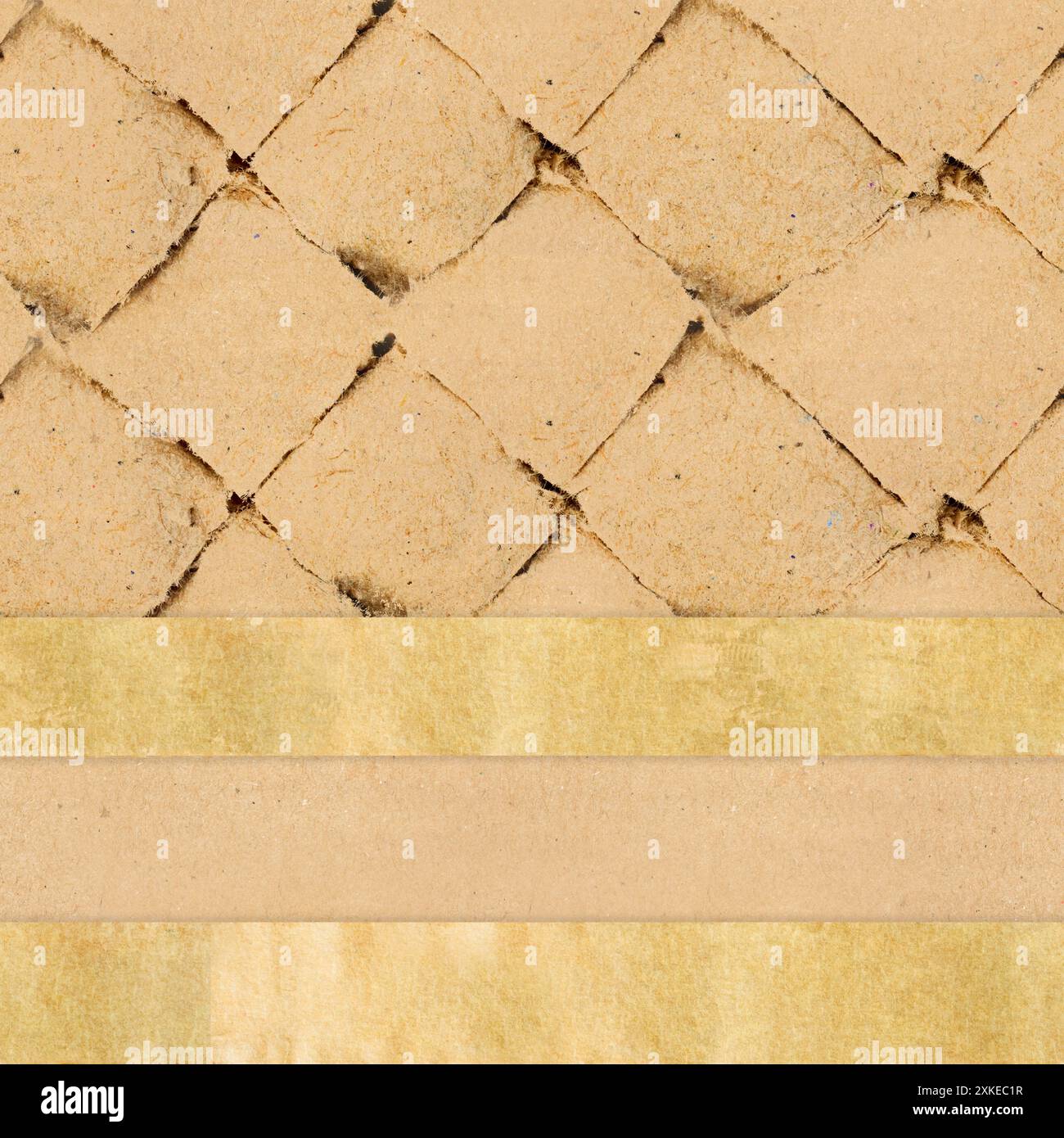 Seamless 4k photo texture of damaged and mesh patterned cardboard paper ...