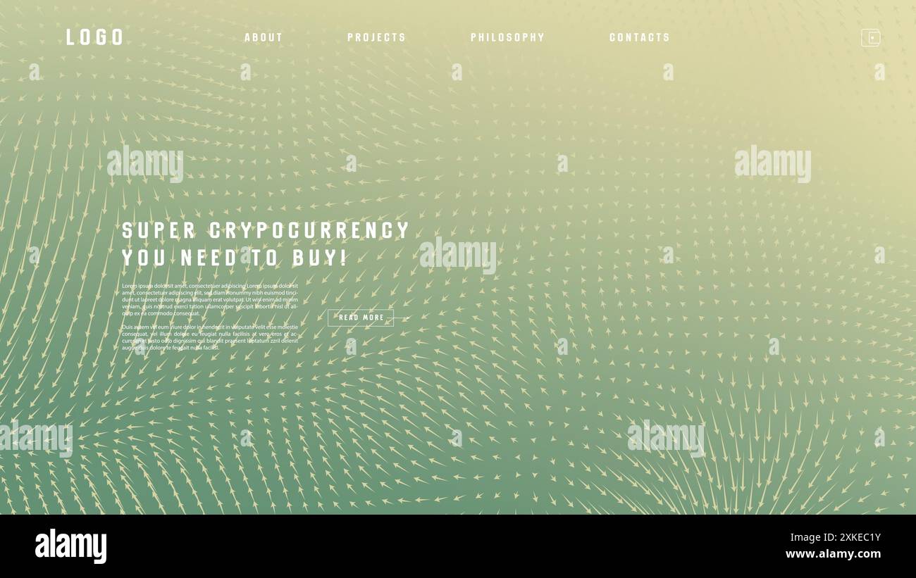 Landing page abstract design with vector field forces matris. Colorful ...