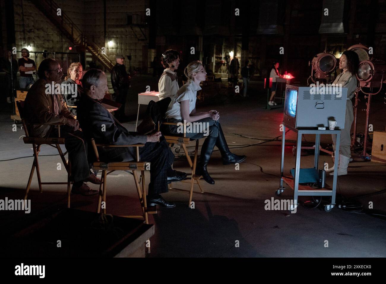 MAXXXINE, Daniel Lench (front), Elizabeth Debicki (center), 2024. ph ...
