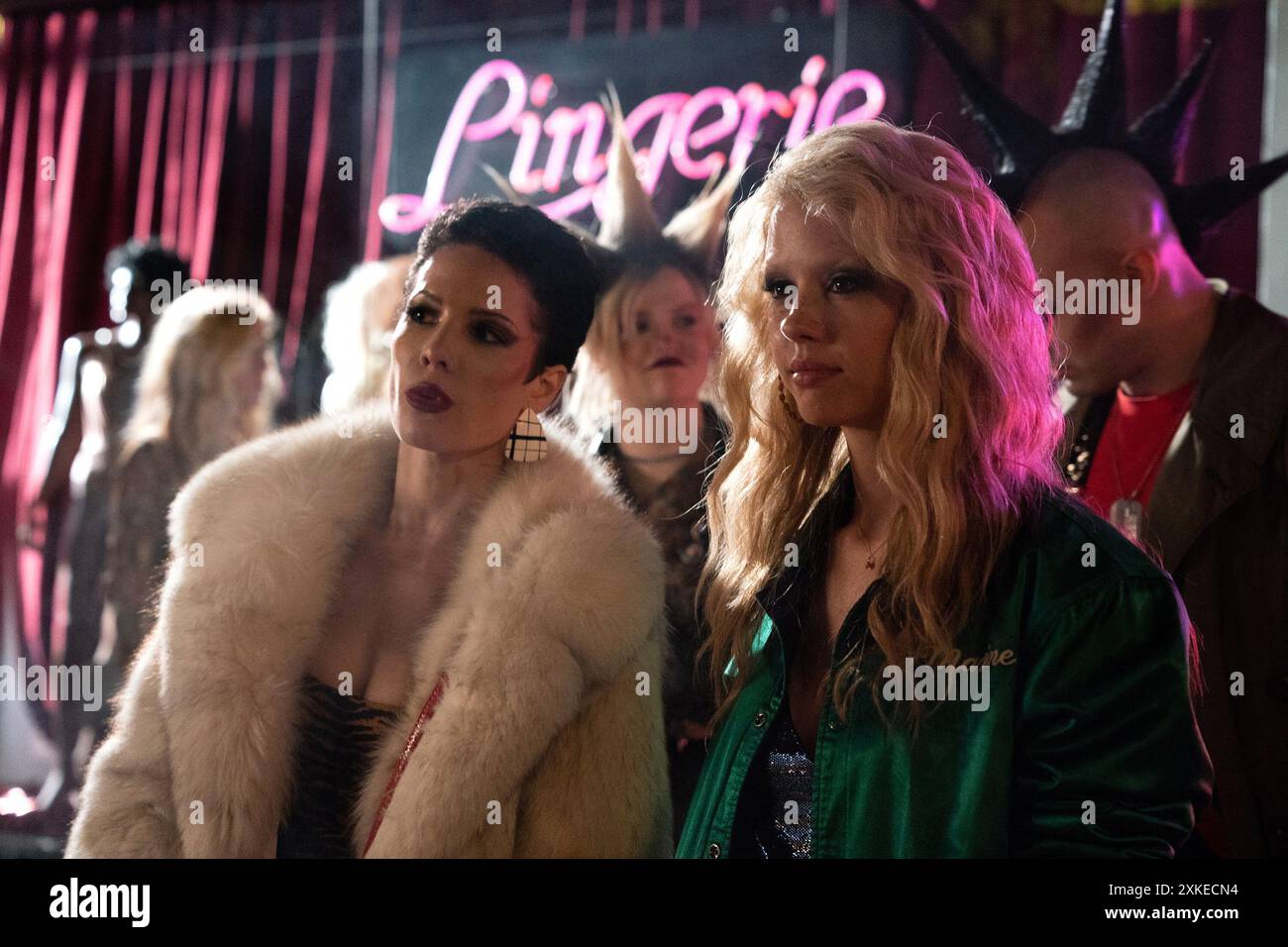 MAXXXINE, from left: Halsey, Mia Goth, 2024. ph: Justin Lubin /© A24 ...